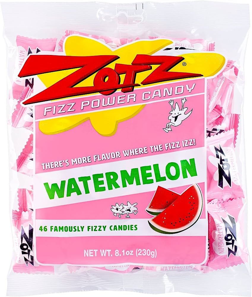 Zots Fizzing candy Watermelon 8.1 0z | Sugarless